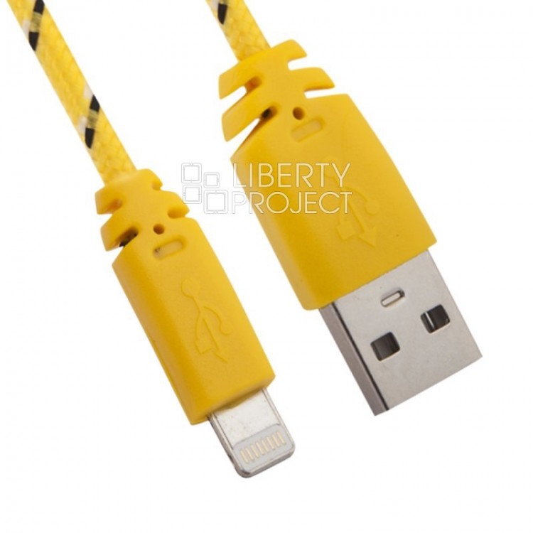 Кабель USB - Apple 8pin,1м,Liberty Project,желтый,пакет